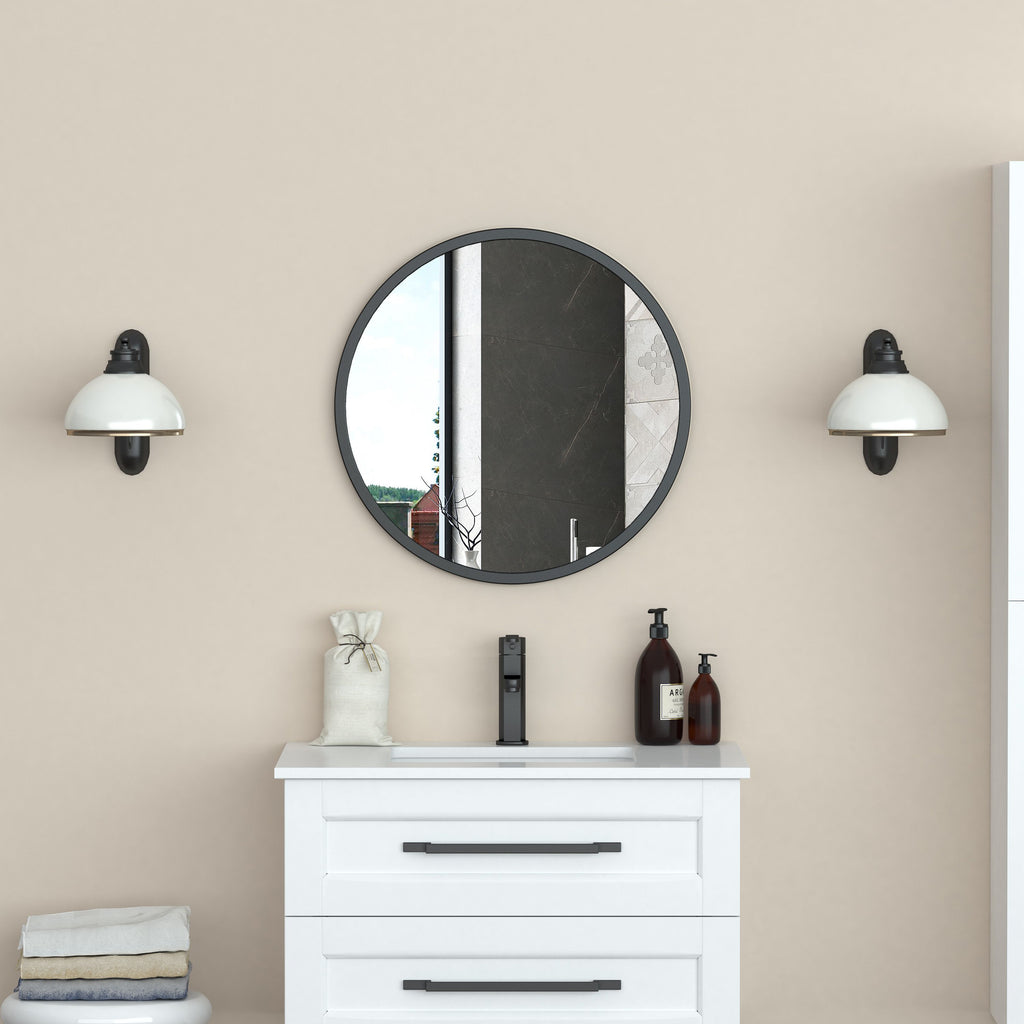 Halcyon Black 24 Mirror – plumbEstore