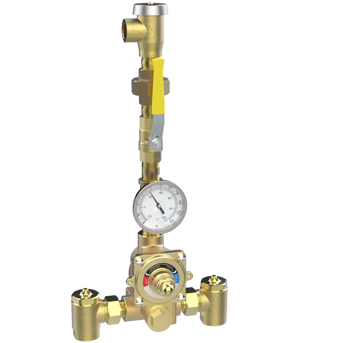 Lawler 84510 6725 Piped Thermometer Ball Valve Union Vacuum Breaker ...