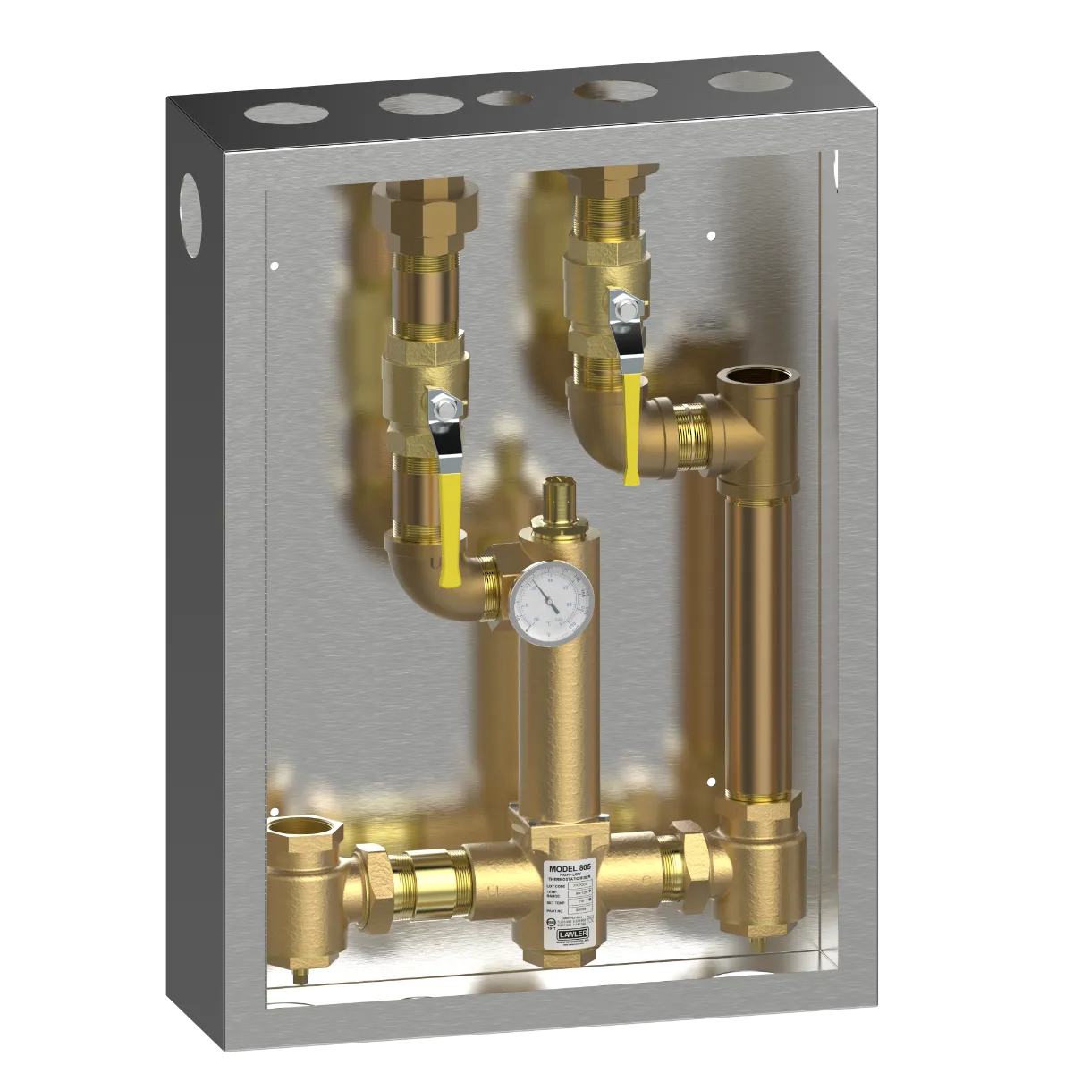 Lawler 86104 Cabinet With 805 High-Low Mixing Valves – plumbEstore