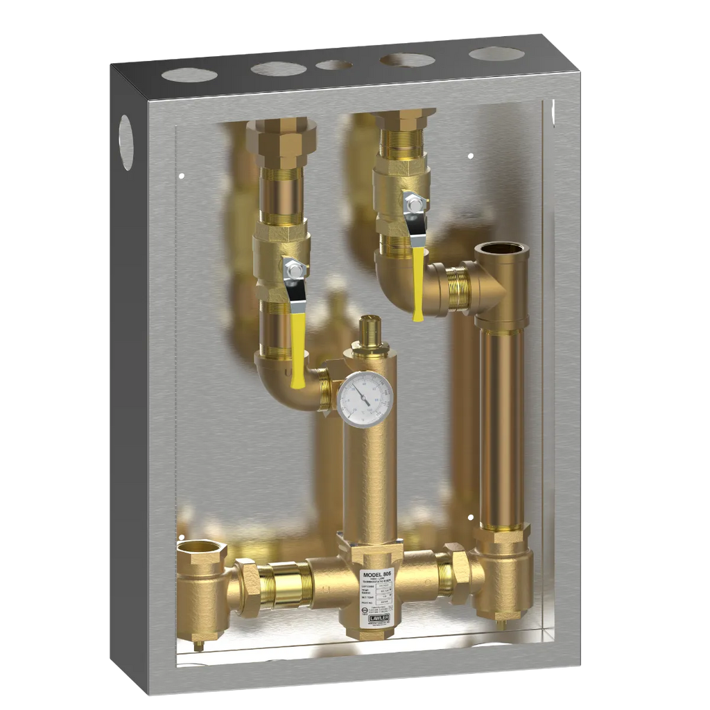 Lawler 86104 Cabinet With 805 High-Low Mixing Valves – plumbEstore
