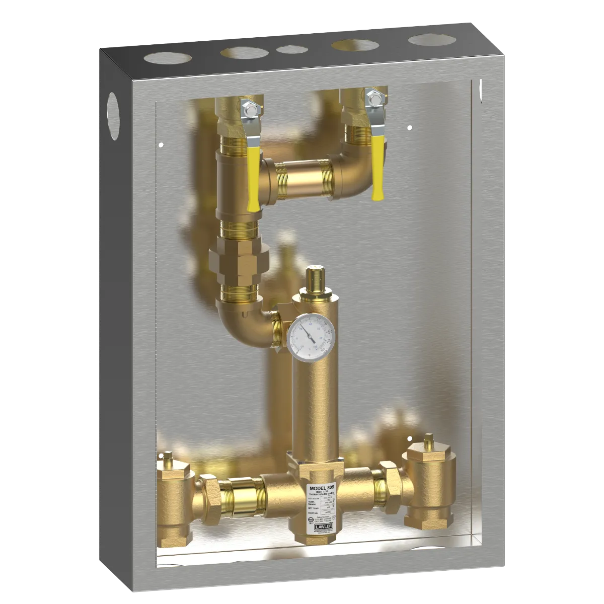 Lawler 86380 Cabinet With 805 High-Low Mixing Valves – plumbEstore
